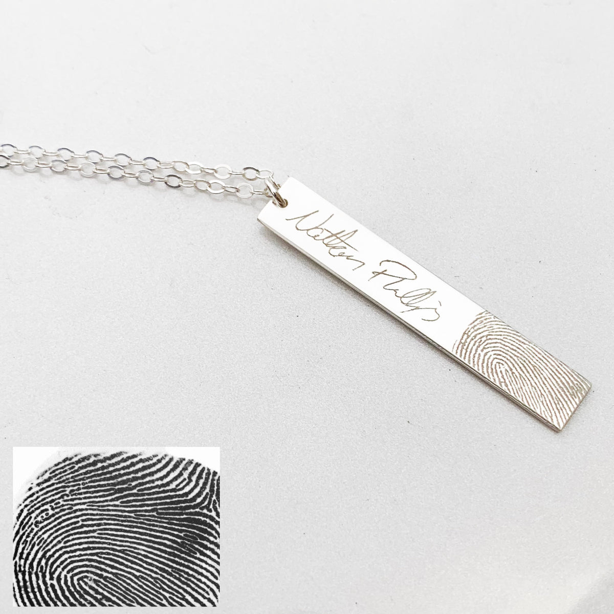 Vertical Engraved Fingerprint – Onememorylane