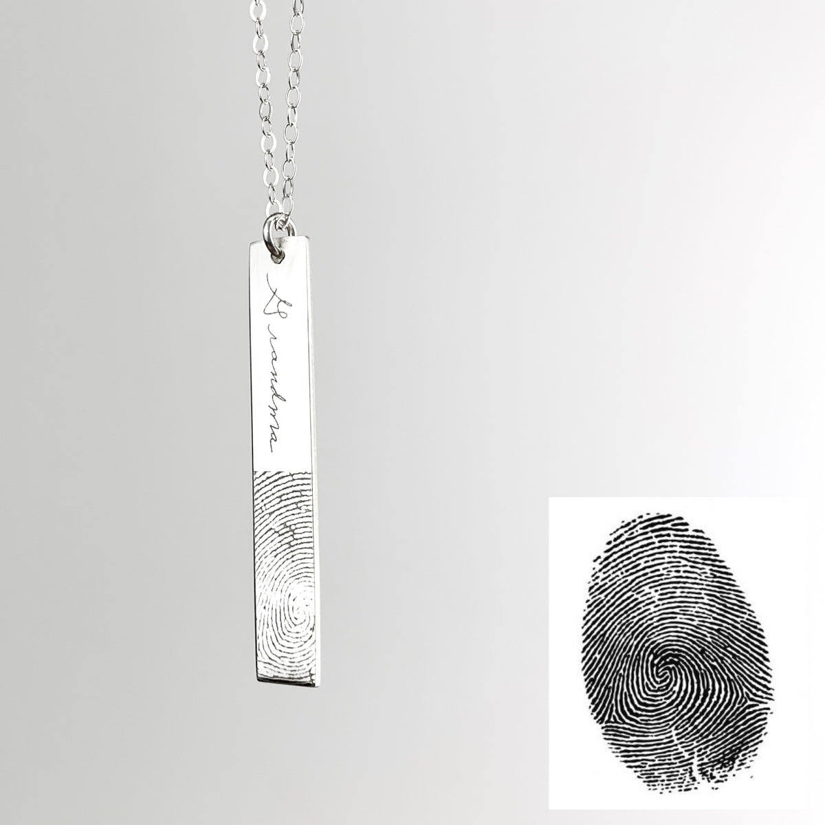 Vertical Engraved Fingerprint – Onememorylane