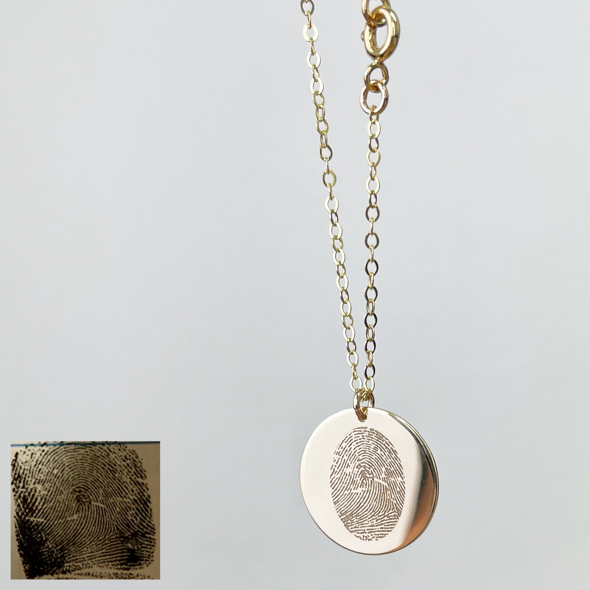 Fingerprint Disc Necklace – Onememorylane